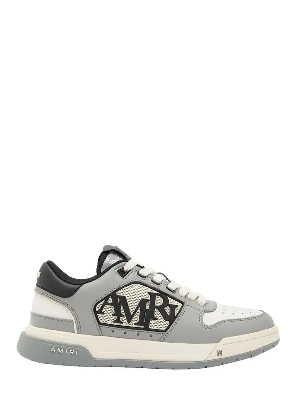 Amiri Classic Logo-appliquéd Leather Sneakers - Grey