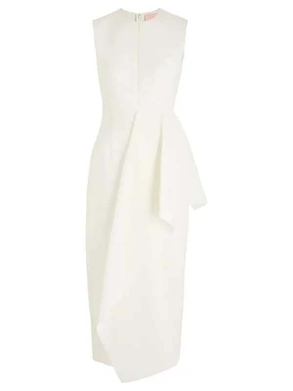 ROKSANDA Raya Draped Midi Dress - Ivory