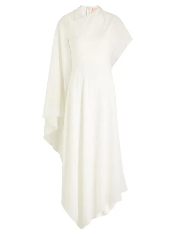 ROKSANDA Pascale Cape-effect Draped Maxi Dress - Ivory