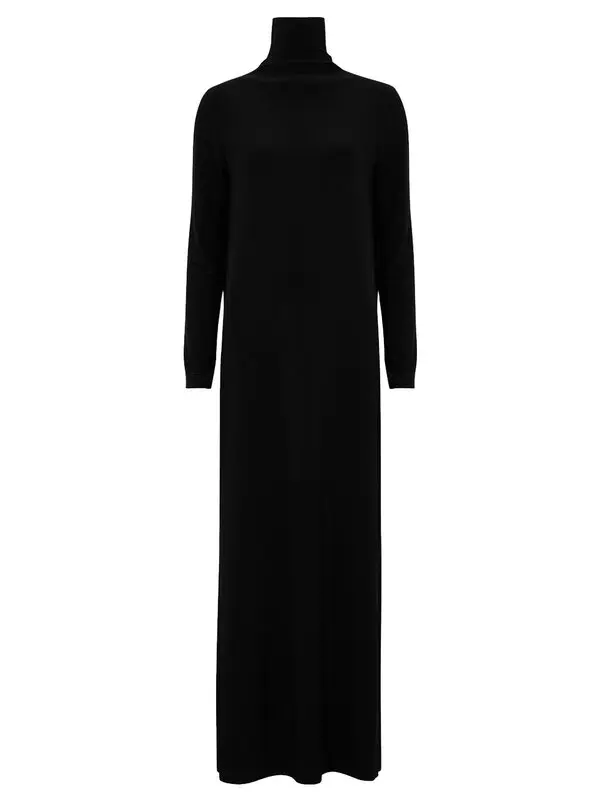 Norma Kamali Roll-neck Stretch-jersey Maxi Dress - Black