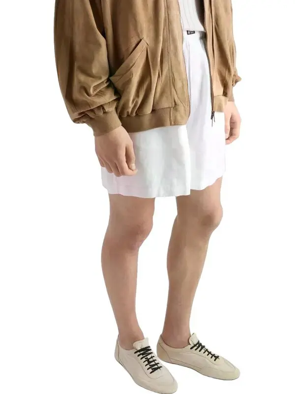 Prada Linen Bermuda Shorts - White