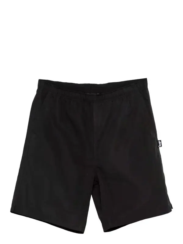 StÜssy Logo Tag Elasticated Track Shorts - Black