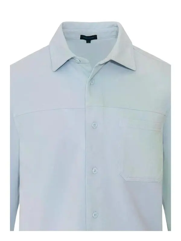 PYA Long-sleeve Chest-pocket Shirt - Blue
