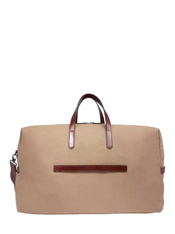 THE BRIDGE Leather Trim Holdall Bag - Neutrals