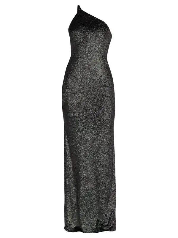 THE SEI One-shoulder Maxi Dress - Black