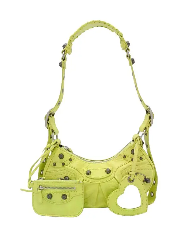 Balenciaga Lambskin Motocross Le Cagole Xs Crossbody Bag - Yellow