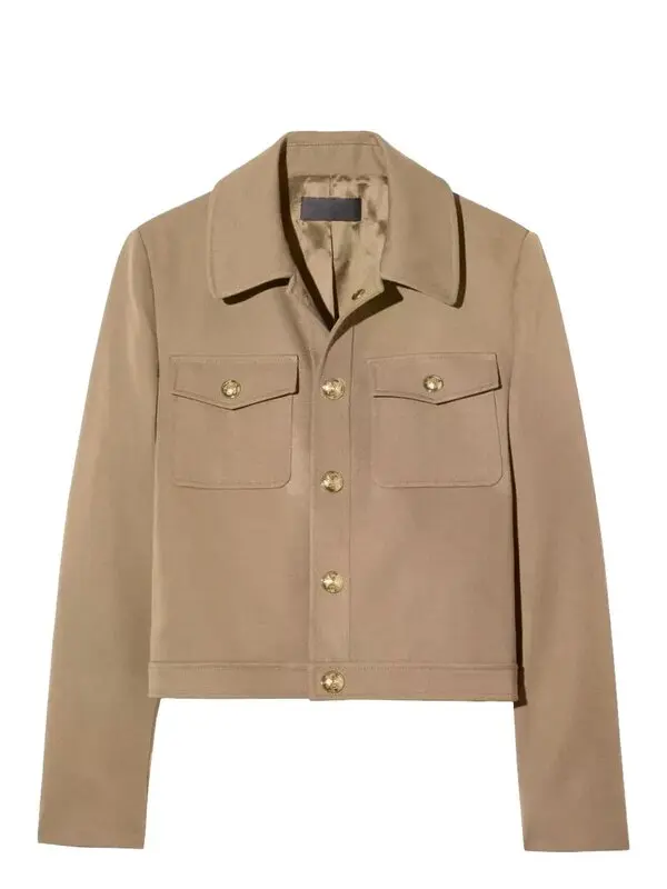 NILI LOTAN Edna Cropped Jacket - Neutrals