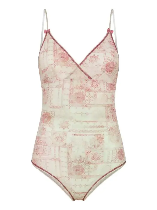Momoni All-over Print Bodysuit - Neutrals
