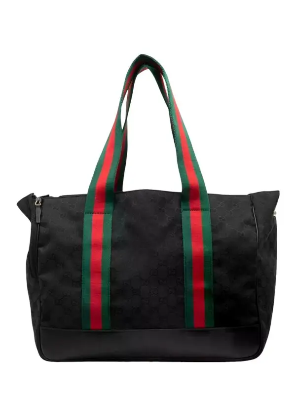 Gucci Gg Canvas Web Dog Carrier Bag - Black