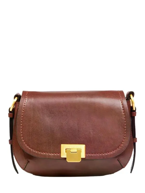 THE BRIDGE Federica Leather Shoulder Bag - Brown