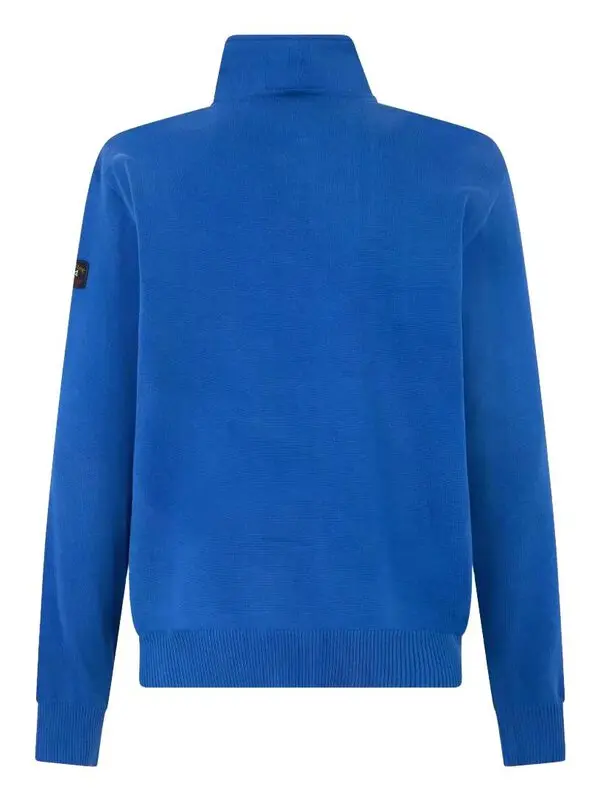Paul & Shark Quarter-zip High-neck Sweater - Blue