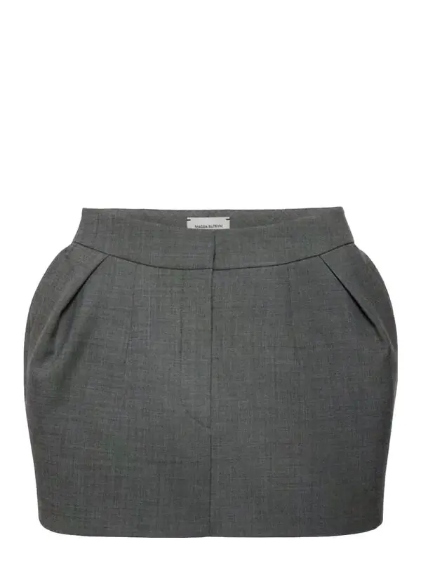 Magda Butrym Pleated Mini Skirt - Grey