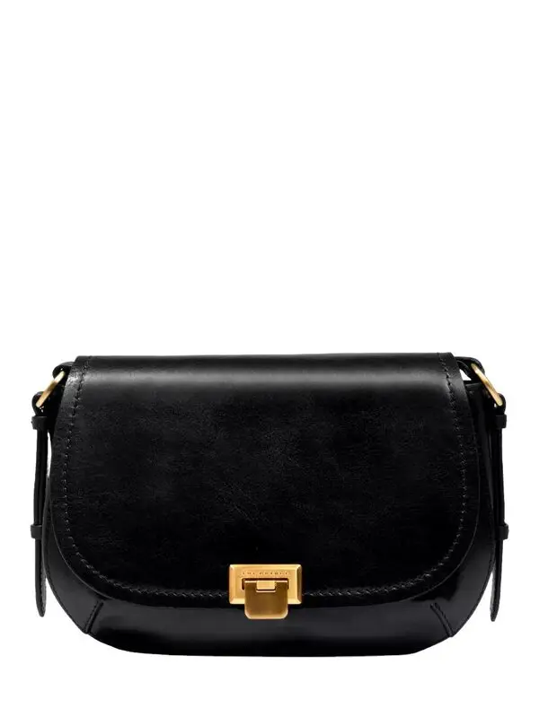 THE BRIDGE Federica Leather Crossbody Bag - Black