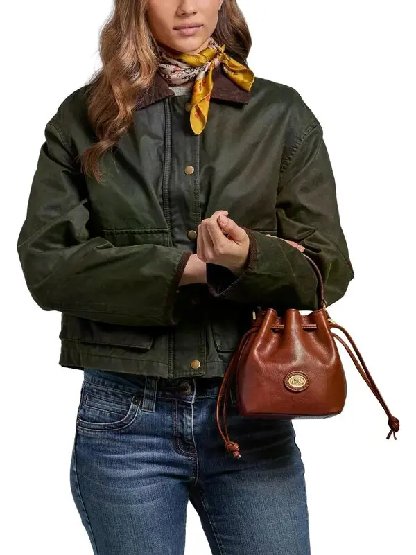 THE BRIDGE Leather Bucket Bag - Brown