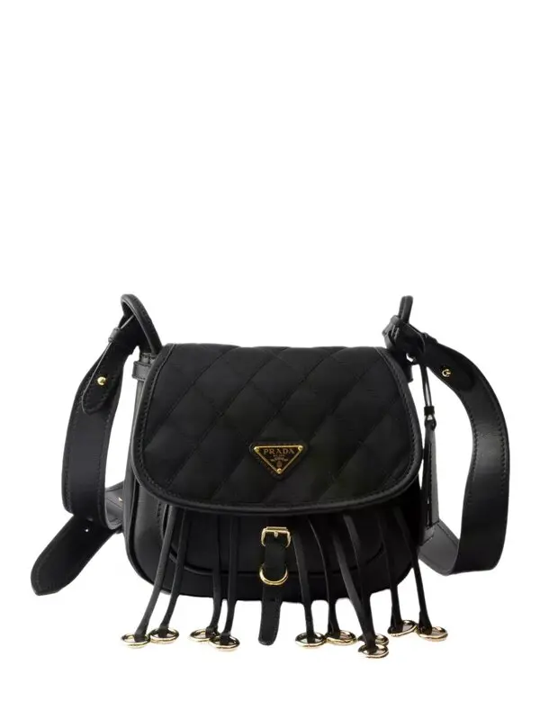 Prada Corsaire Re-nylon And Leather Mini Shoulder Bag - Black