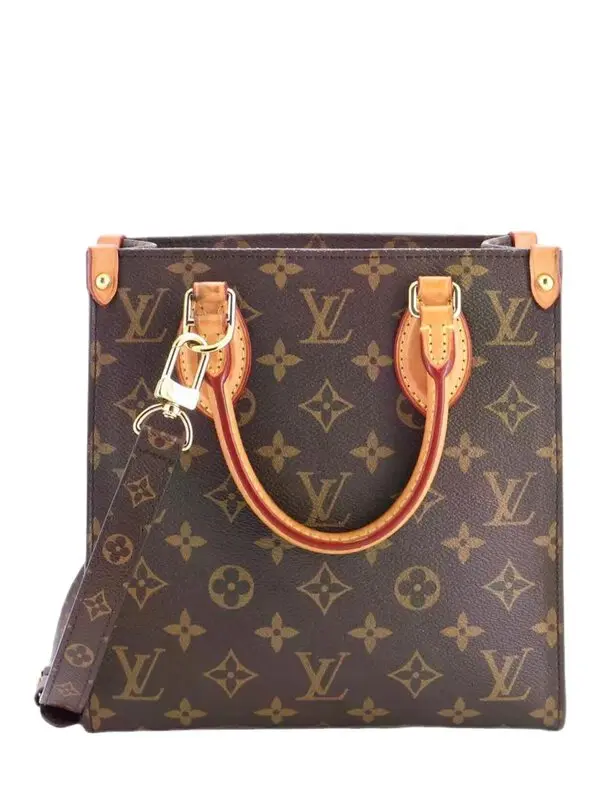 LOUIS VUITTON Sac Plat Nm Bag Monogram Canvas Bb Tote Bag - Brown