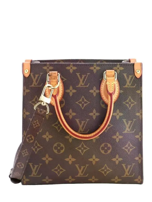 LOUIS VUITTON Sac Plat Nm Bag Monogram Canvas Bb Tote Bag - Brown
