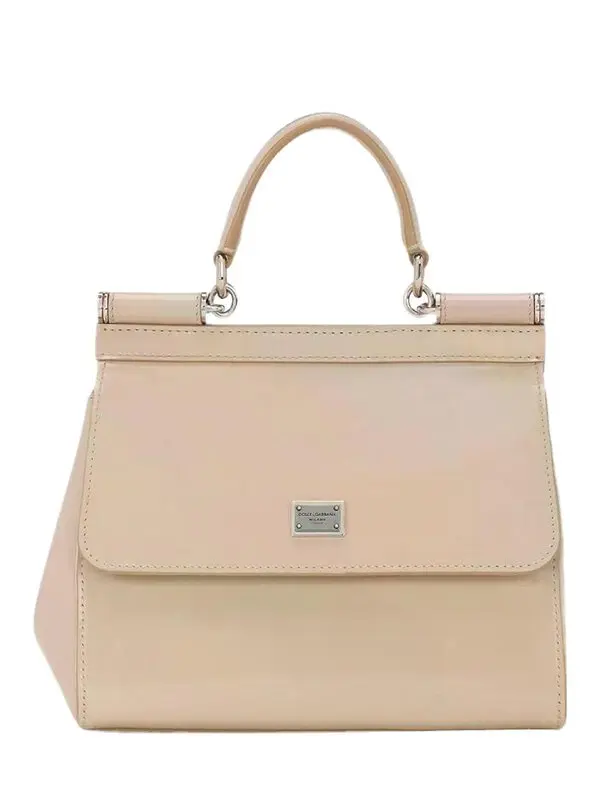 Dolce & Gabbana Sicily Leather Tote Bag - Neutrals