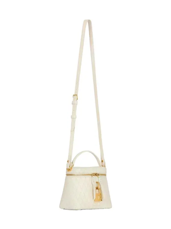 Balmain Pulse Quilted Leather Tote Bag - Neutrals