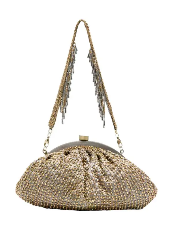 SLO_HAND_MADE Bead-embellished Clutch Bag - Gold