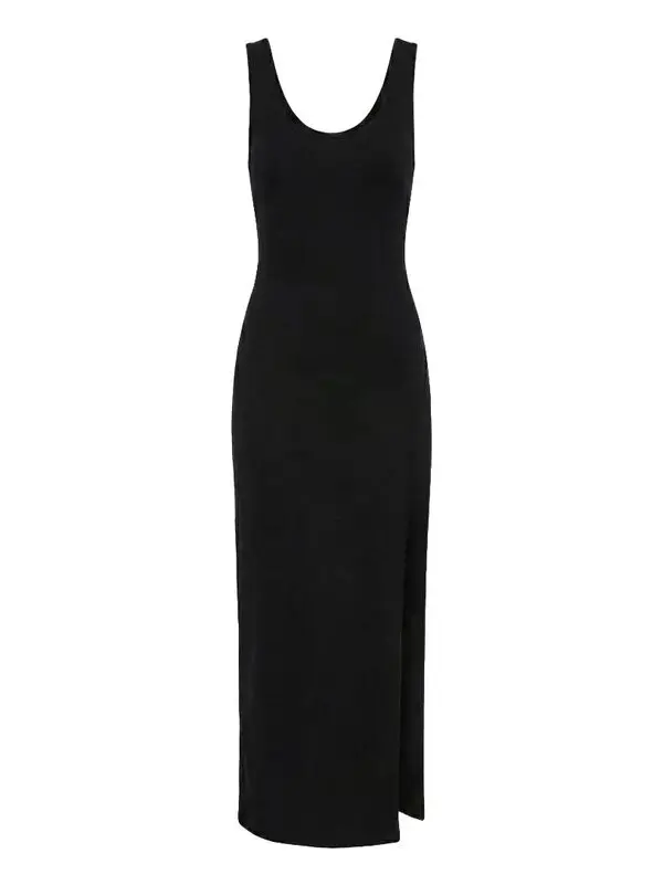 Wardrobe.NYC Ribbed Knit Sleeveless Maxi Dress - Black