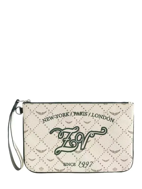 Zadig&Voltaire Logo-print Wristlet Pouch - Neutrals