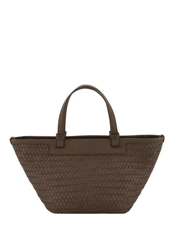 Vince Marin Woven Leather Mini Tote - Date