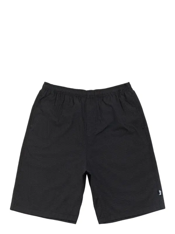 StÜssy Baggy Seersucker Beach Shorts - Black
