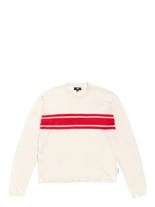 StÜssy Lightweight Striped Sweater - Bone