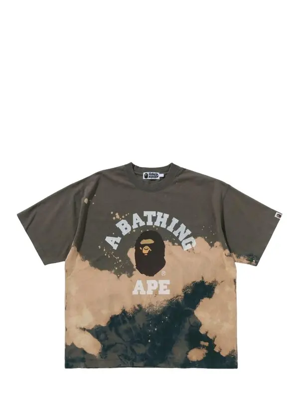 A BATHING APE Tie Dye College Relaxed Fit T-shirt - Beige