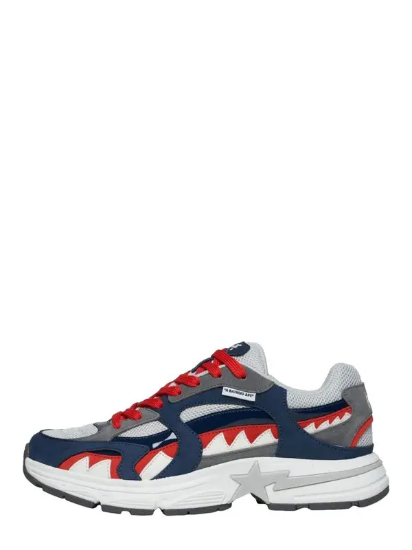 A BATHING APE Shark Sta France "navy" Sneakers - Navy/gray/red