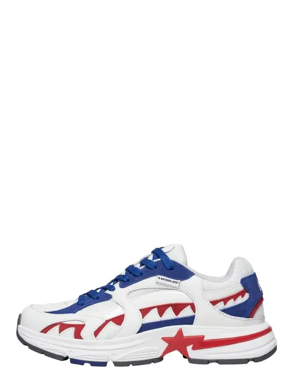 A BATHING APE Shark Sta Uk "white - White/blue/red