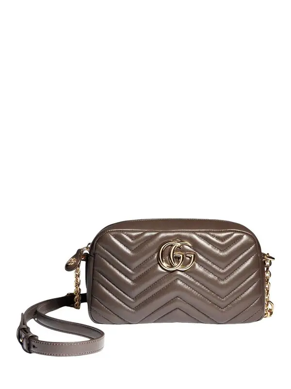 Gucci Gg Marmont Small Camera Bag - Dark Taupe
