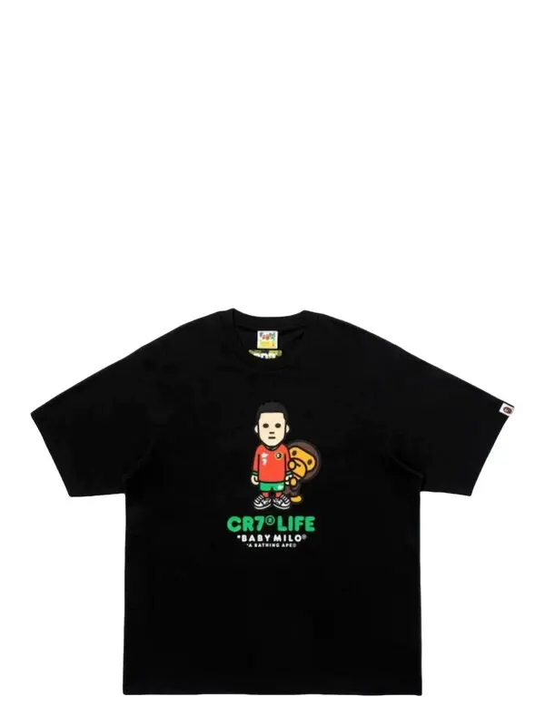 A BATHING APE X Cristiano Ronaldo Cr7 Life Baby Milo Relaxed Fit T-shirt - Black