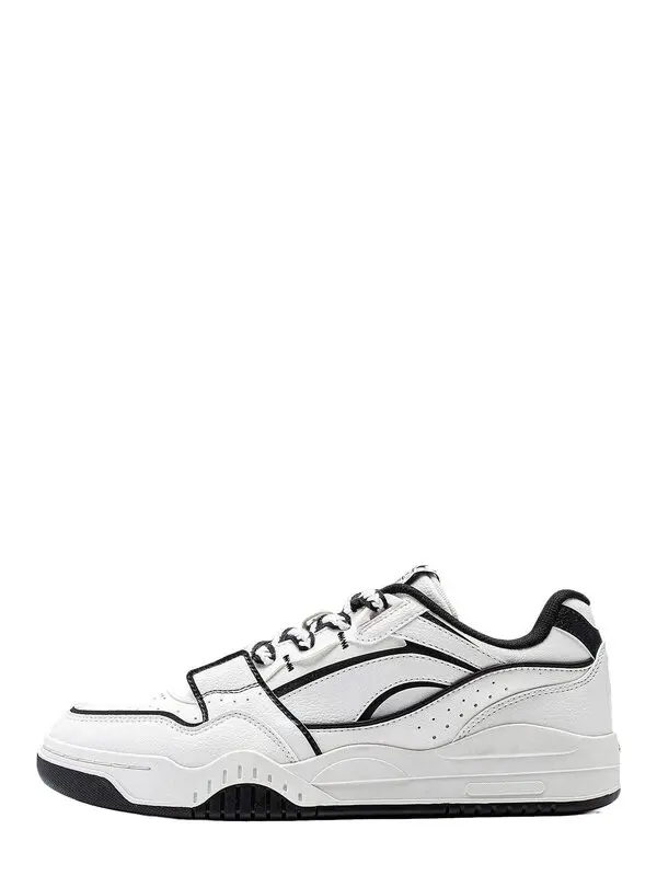 LI-NING Moon White Lace-up Sneakers - White/black