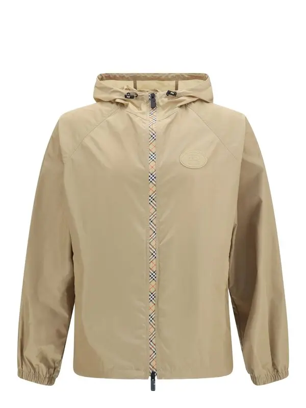 Burberry Nylon Hooded Jacket - Beige