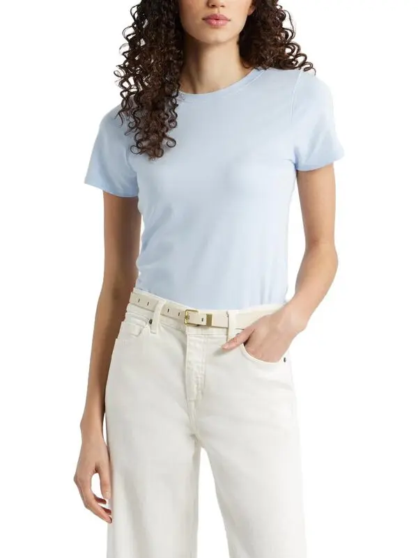 Nordstrom Pima Cotton Blend Crewneck T-shirt - Blue Floaty