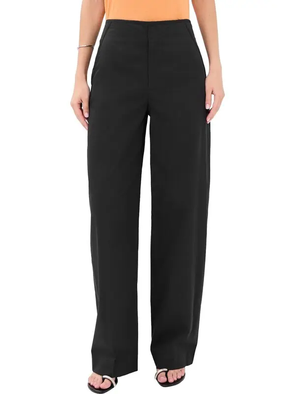 Vince Elastic Back Cotton Trousers - Ink