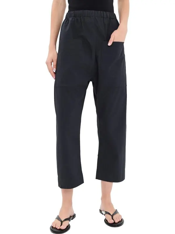 Roucha Cotton Poplin Pants - Dark Blue