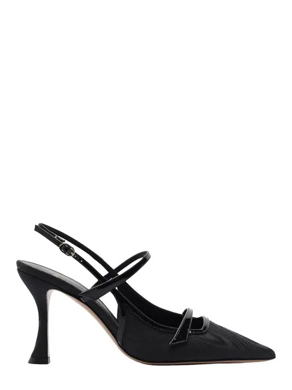 ALEXANDRE BIRMAN Tita Moire 85 Pointed Toe Heels - Black