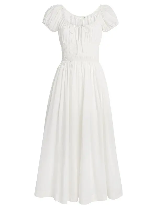 DÔEN Quinn Organic Cotton Midi Dress - Ivory