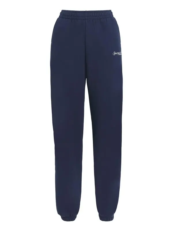 SPORTY & RICH Cotton Syracuse Sweatpants - Navy