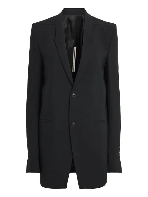 Rick Owens Virgin Wool Concordia Blazer - Black