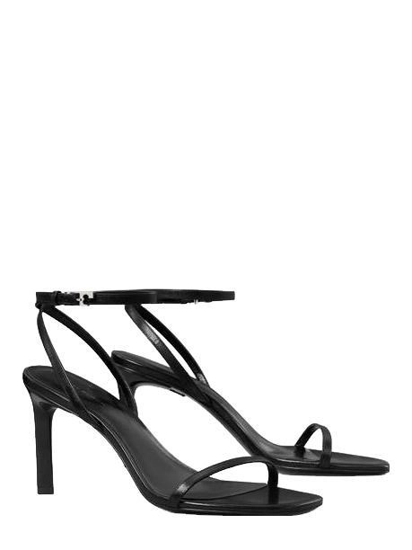 Tory Burch Gigi Leather Heeled Sandals - Black
