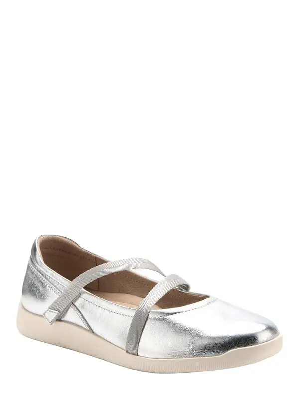 ABEO Vela Mary Jane Flat - Silver