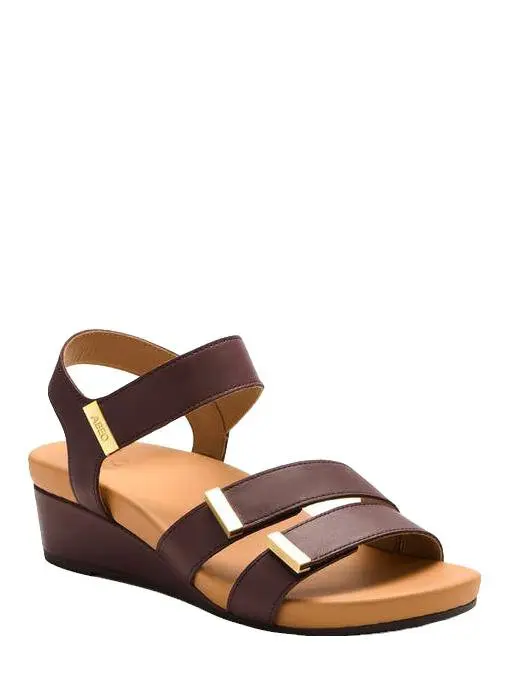 ABEO Riviera Ii Wedge Sandals With Adjustable Straps - Brown