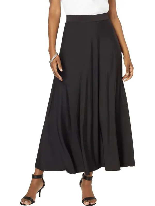 ROAMAN'S Ultrasmooth® Fabric Maxi Skirt - Black