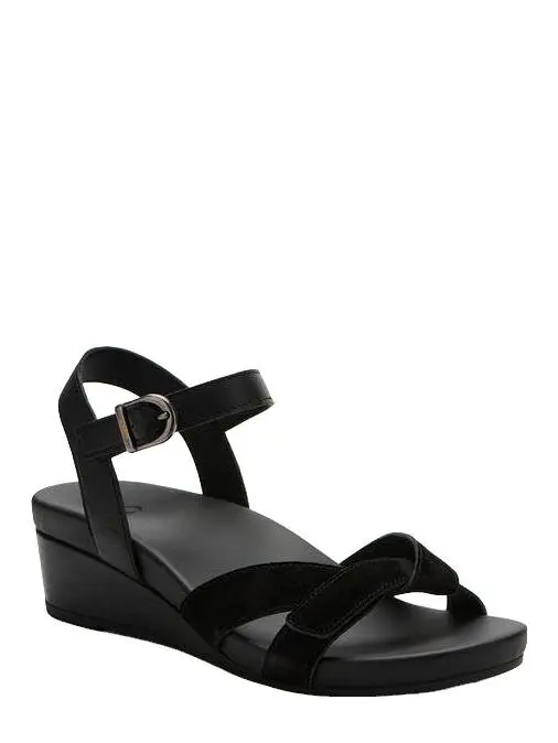 ABEO Riviera Ii Buckle Wedge Sandals - Black