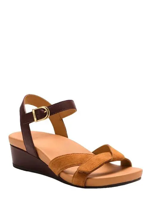 ABEO Riviera Ii Buckle Wedge Sandals - Brown