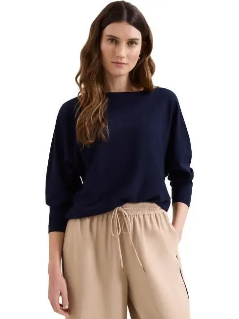 PHASE EIGHT Cristine Slash-neck Knitted Jumper - Navy